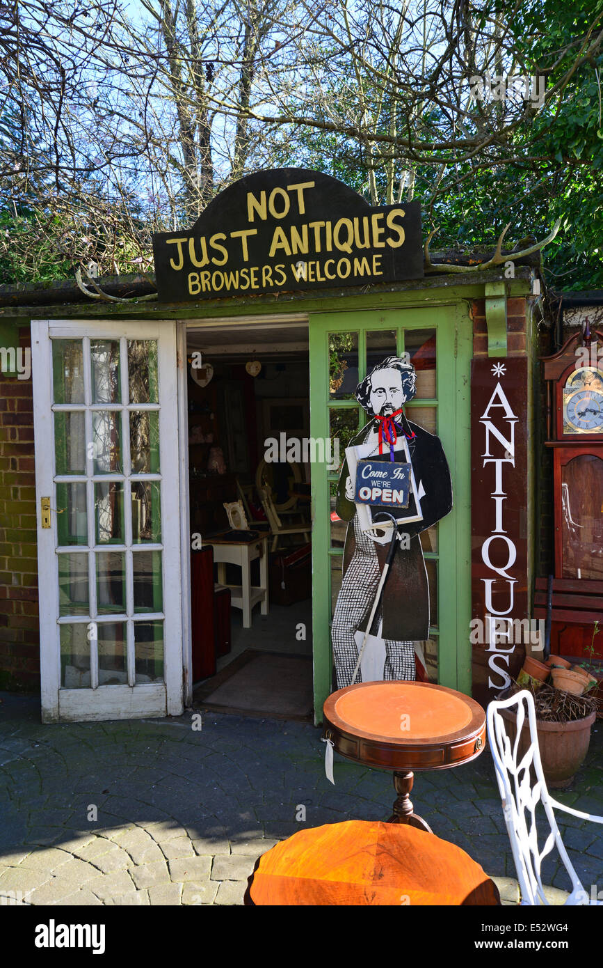 'Not Just Antiques' shop, The High Street, Chobham, Surrey, England ...