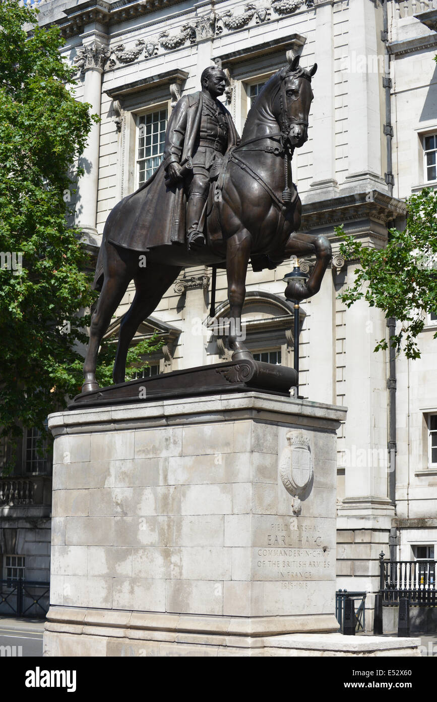 Whitehall, London, UK. 18th July 2014. Statue of the Field Marshal Earl ...