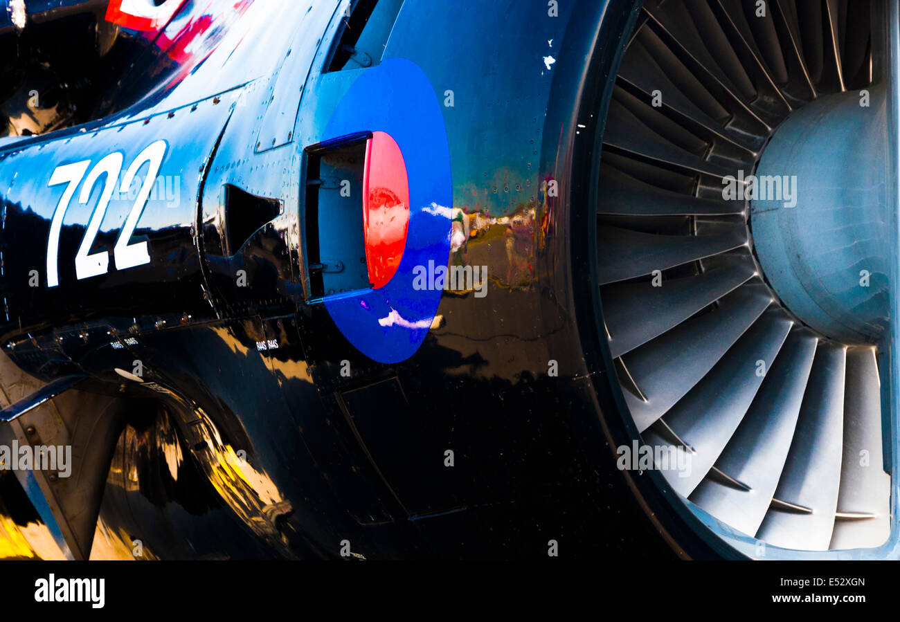 Starboard inlet of a British Aerospace Harrier T8, clearly showing the ...