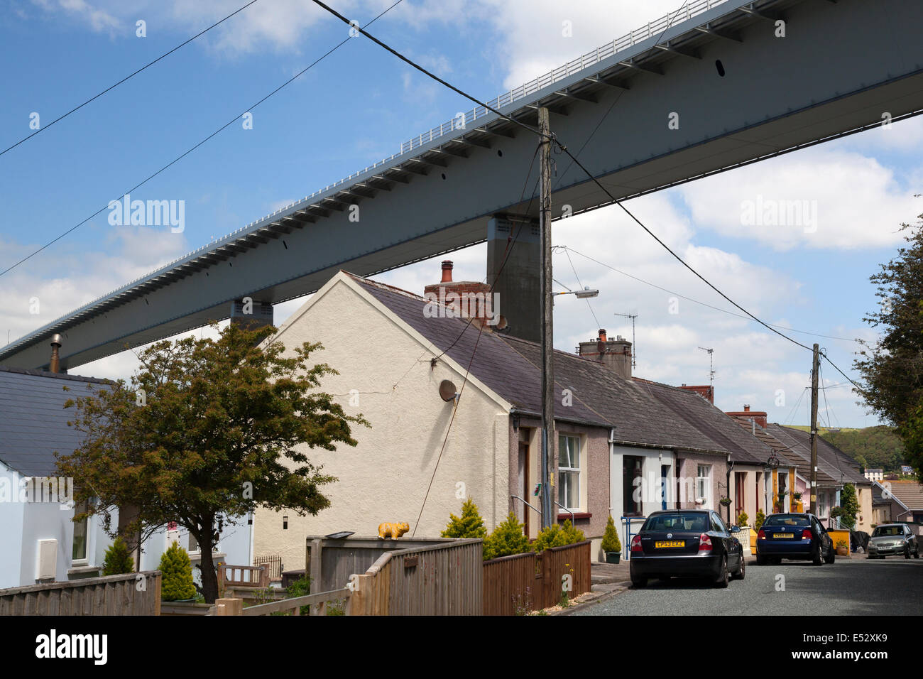 The village nestling underneath the Cleddau Bridge, Pembroke Ferry ...