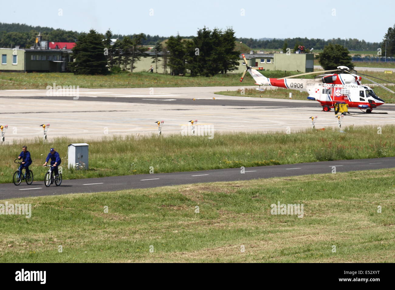 Gdynia, Poland. 18th July, 2014. Scenes at the 43rd Polish Naval Air Base airport in Gdynia ...