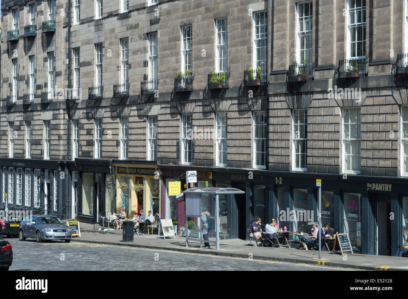 Edinburgh New Town. Street Scene on North West Circus Place Stock Photo ...