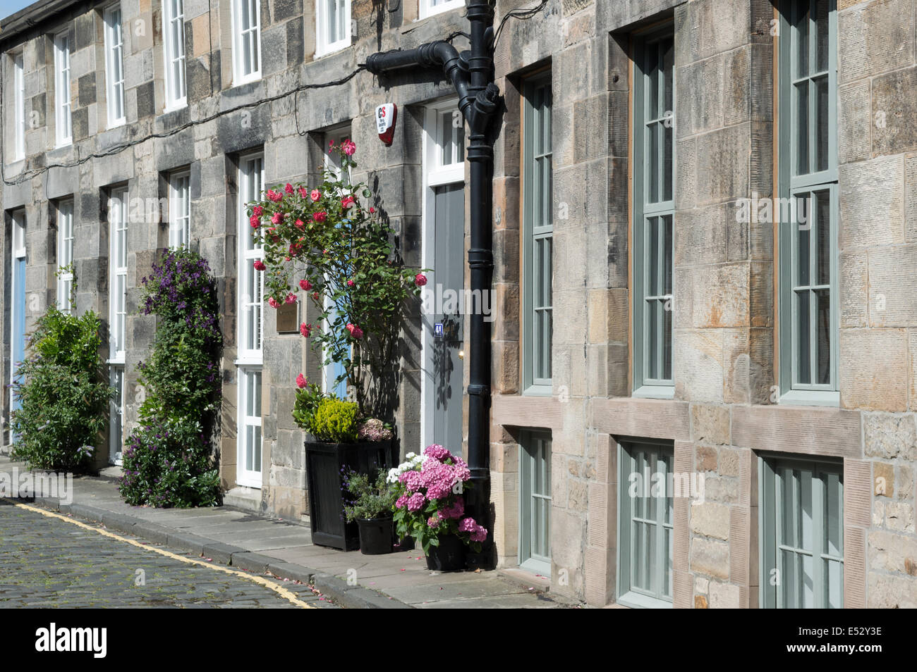 Mews cottages in Circus Lane, Edinburgh New Town Stock Photo - Alamy