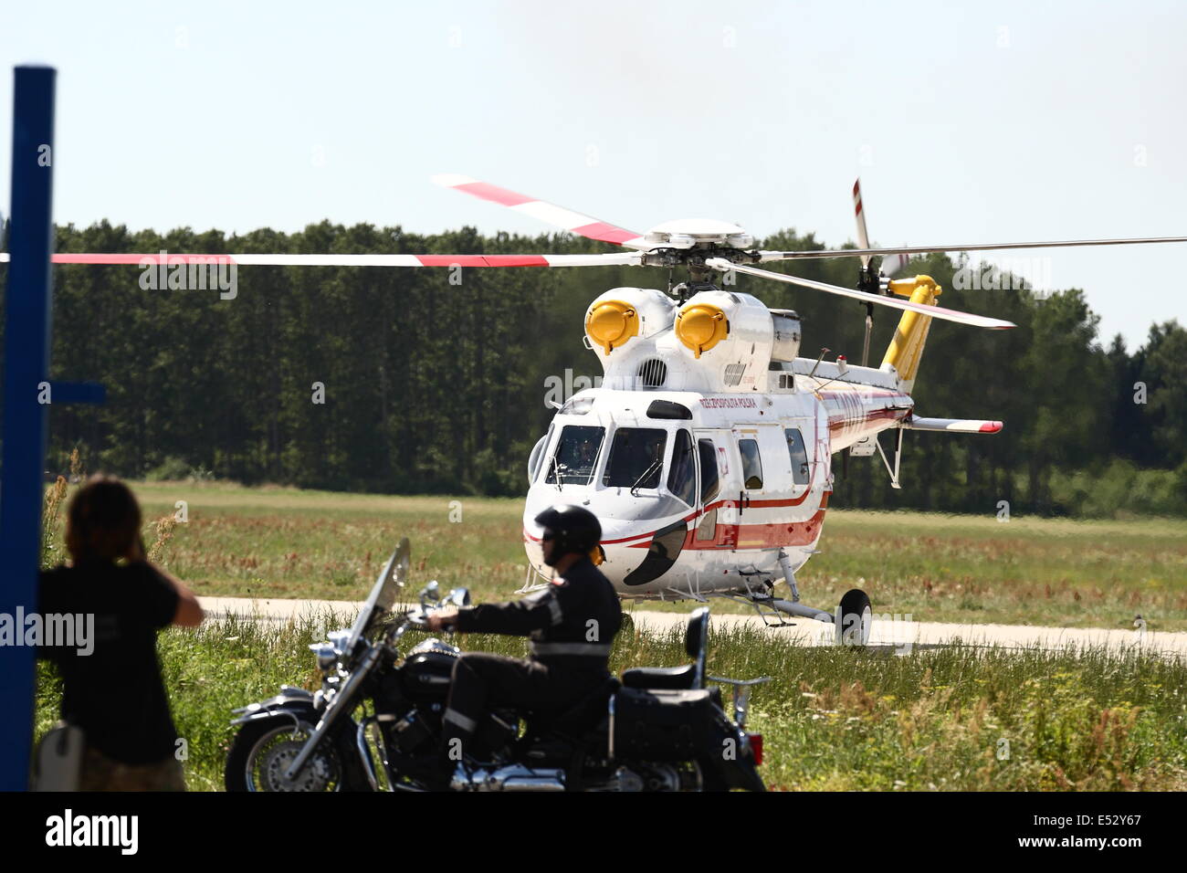 Gdynia, Poland. 18th July, 2014. Scenes at the 43rd Polish Naval Air Base airport in Gdynia ...