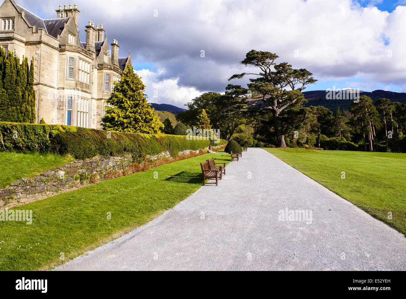 Muckross House and gardens in National Park Killarney, Ireland Stock ...