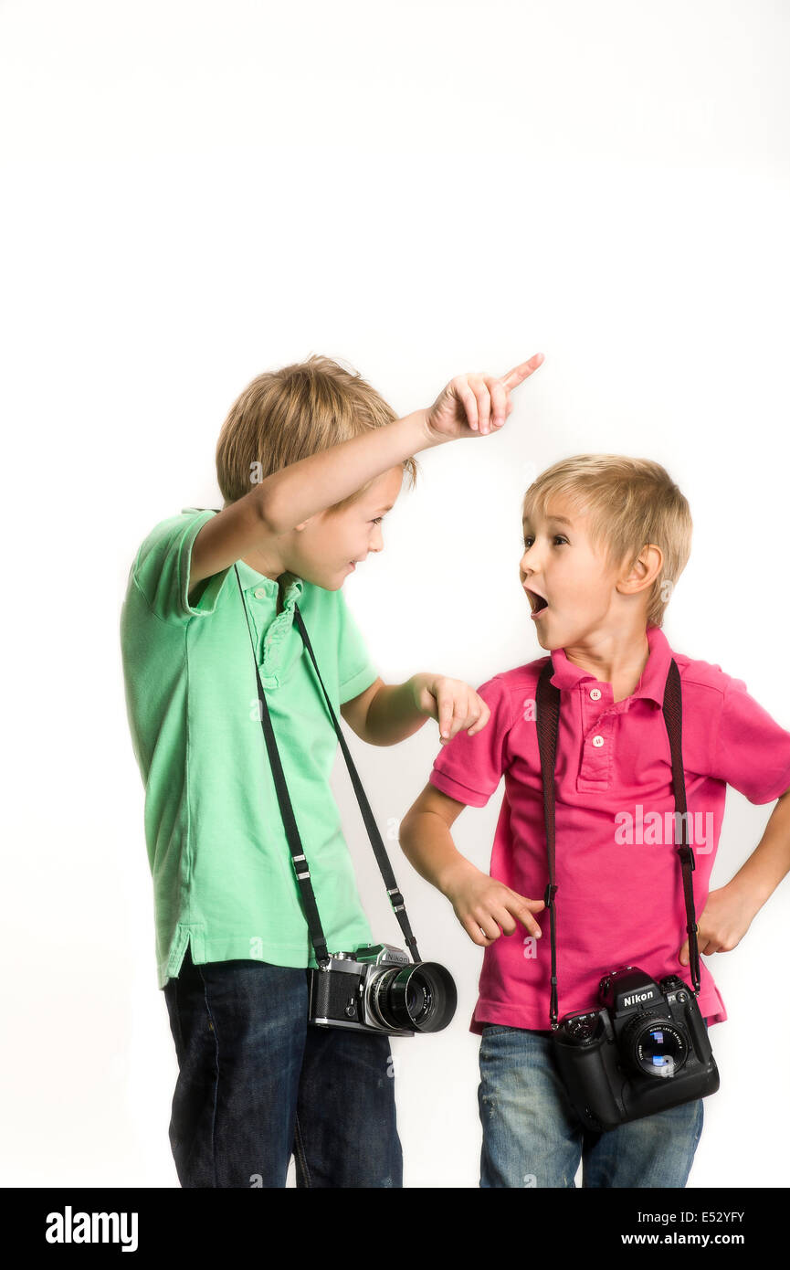 boys with cameras Stock Photo - Alamy