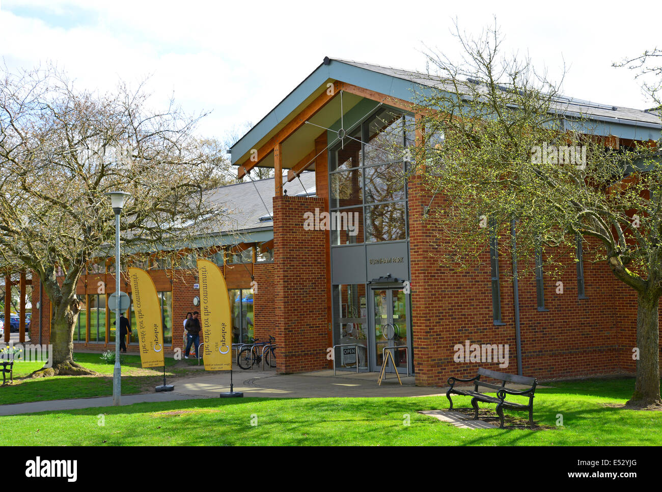 Burnham Park Hall community centre, Burnham Park in spring, Burnham ...