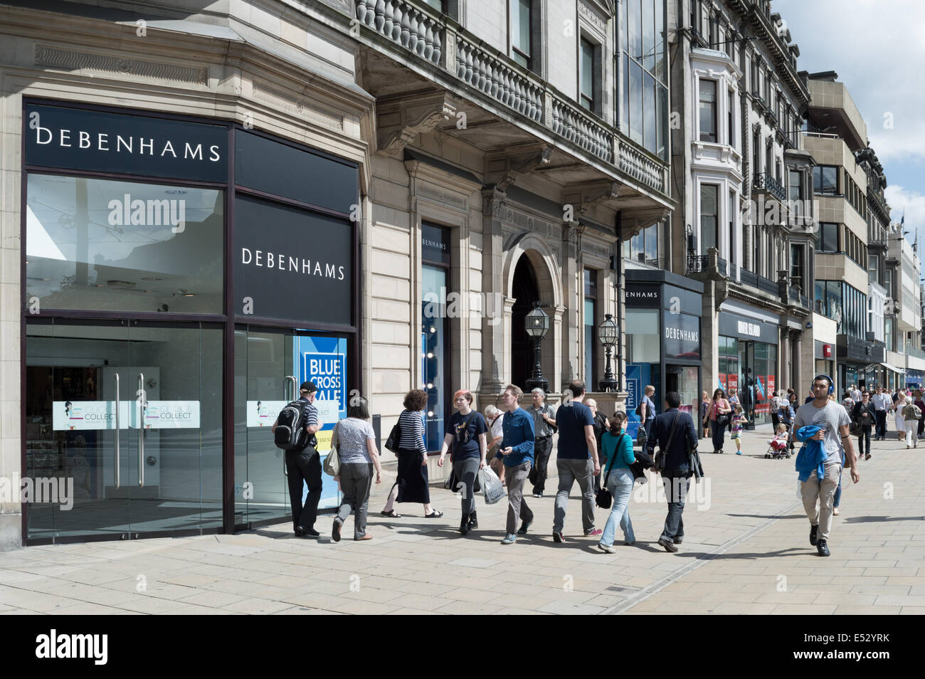 Debenhams department store on Princes Street Edinburgh Stock Photo - Alamy