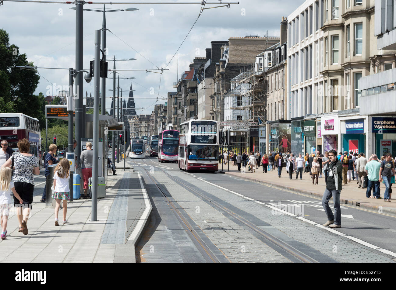 Princes street busy road hi-res stock photography and images - Alamy