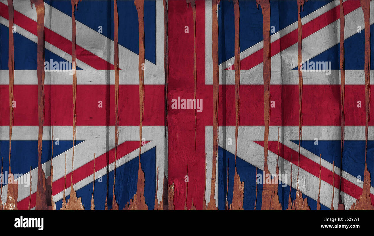 United Kingdom Flag tinted vertical on the wood texture Stock Photo - Alamy