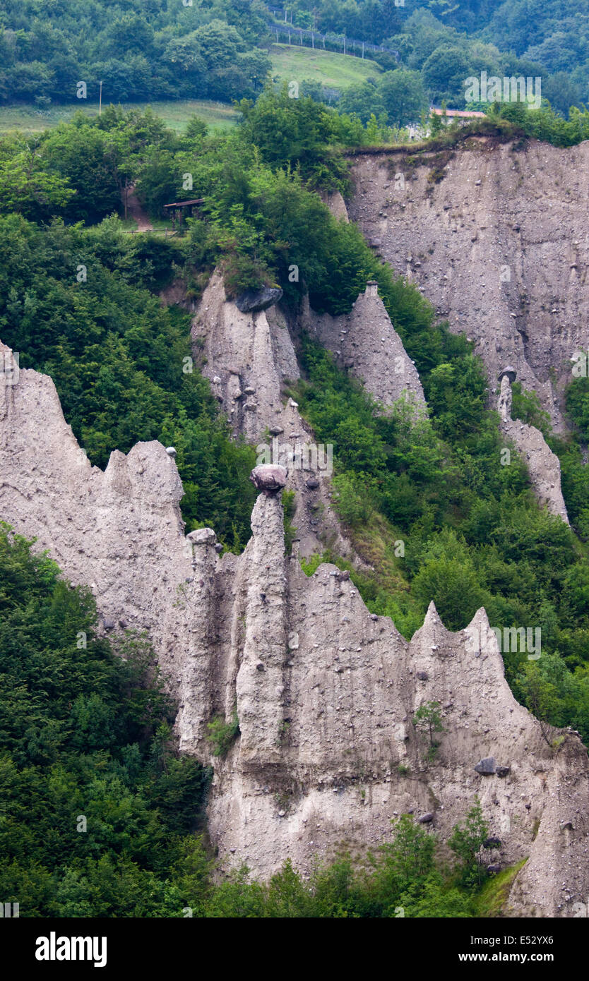Piramidi di Zone/Pyramids of Zone rock formations at Zone, near Iseo ...