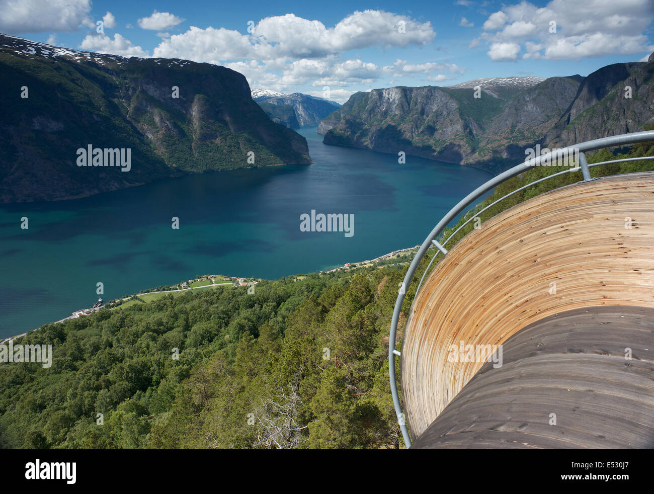 Stegastein view point Aurlandsfjorden Norway Stock Photo - Alamy