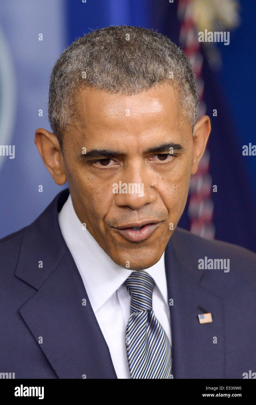 Washington, DC, USA. 18th July, 2014. U.S. President Barack Obama ...