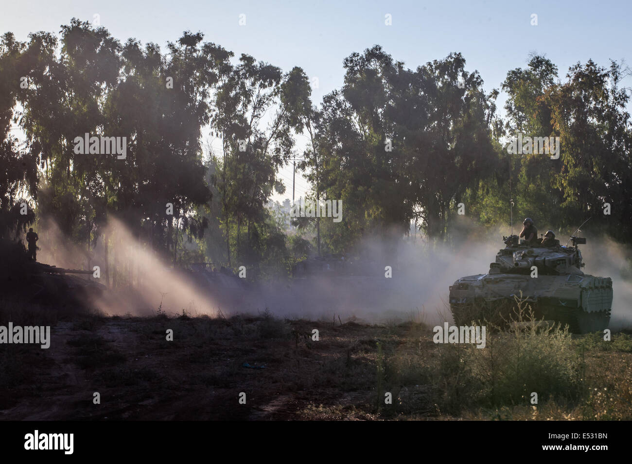 Gaza Border, Operation Protective Edge. 18th July, 2014. An Israeli ...