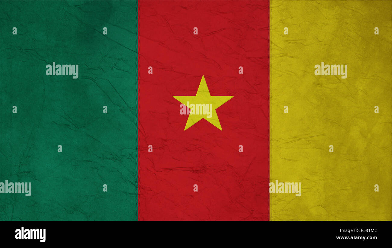 Cameroon Flag Crepe Paper texture Stock Photo - Alamy