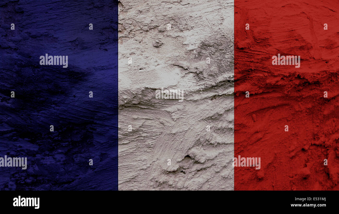France Flag painting texture Stock Photo - Alamy