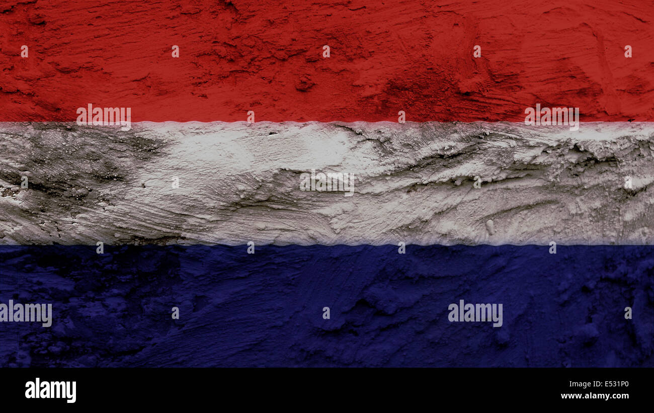 Netherlands Flag painting texture Stock Photo - Alamy
