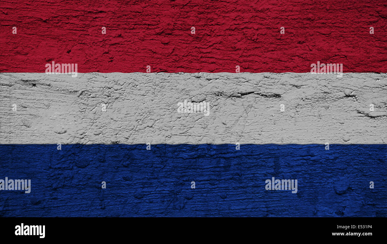 Netherlands Flag on the wall texture Stock Photo - Alamy