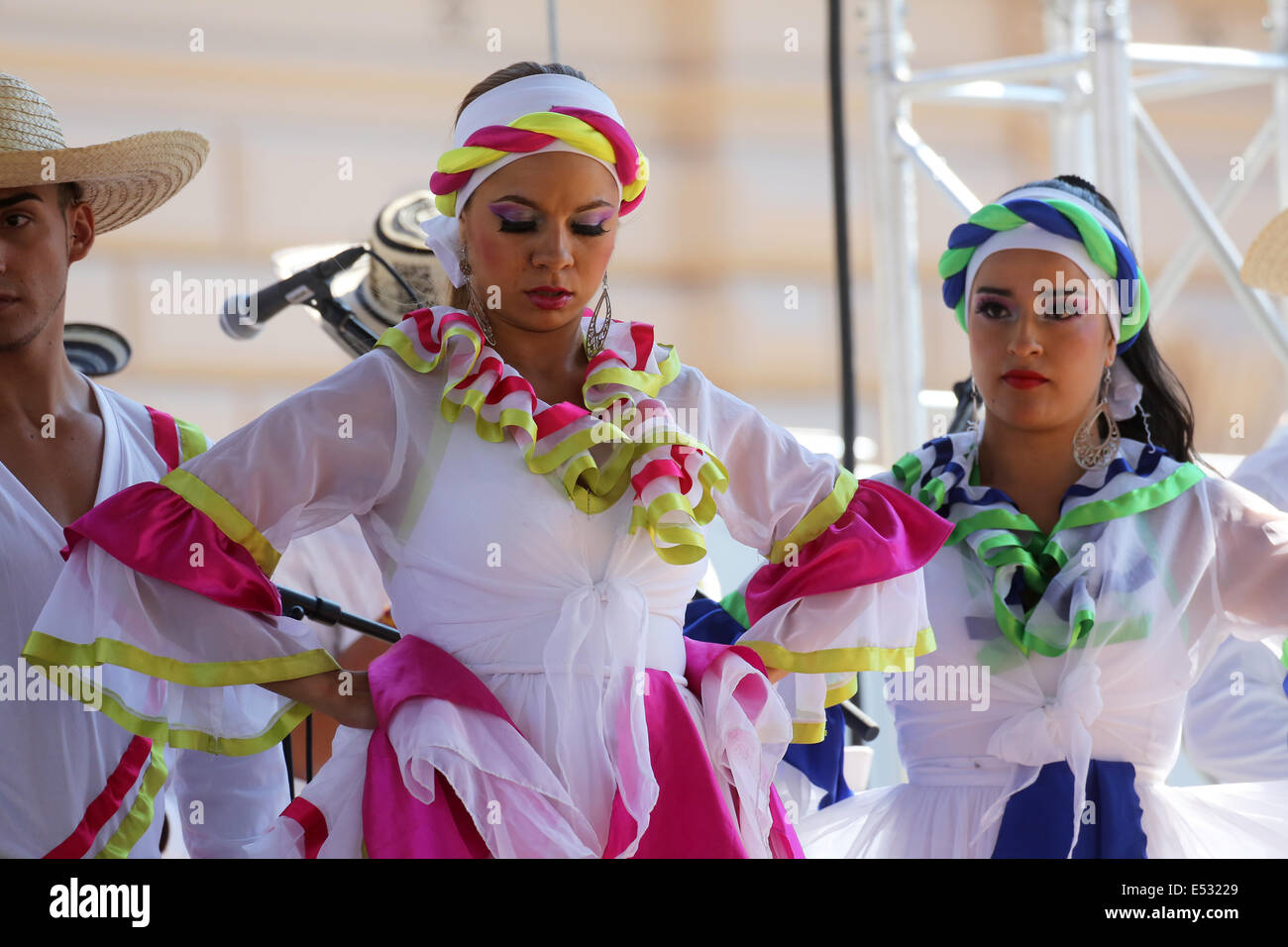 Folk groups Colombia Folklore Foundation from Santiago de Cali, during ...