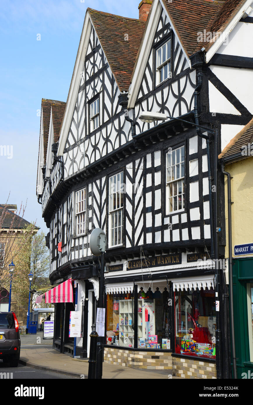 17th century timber-framed building, Market Place, Warwick ...