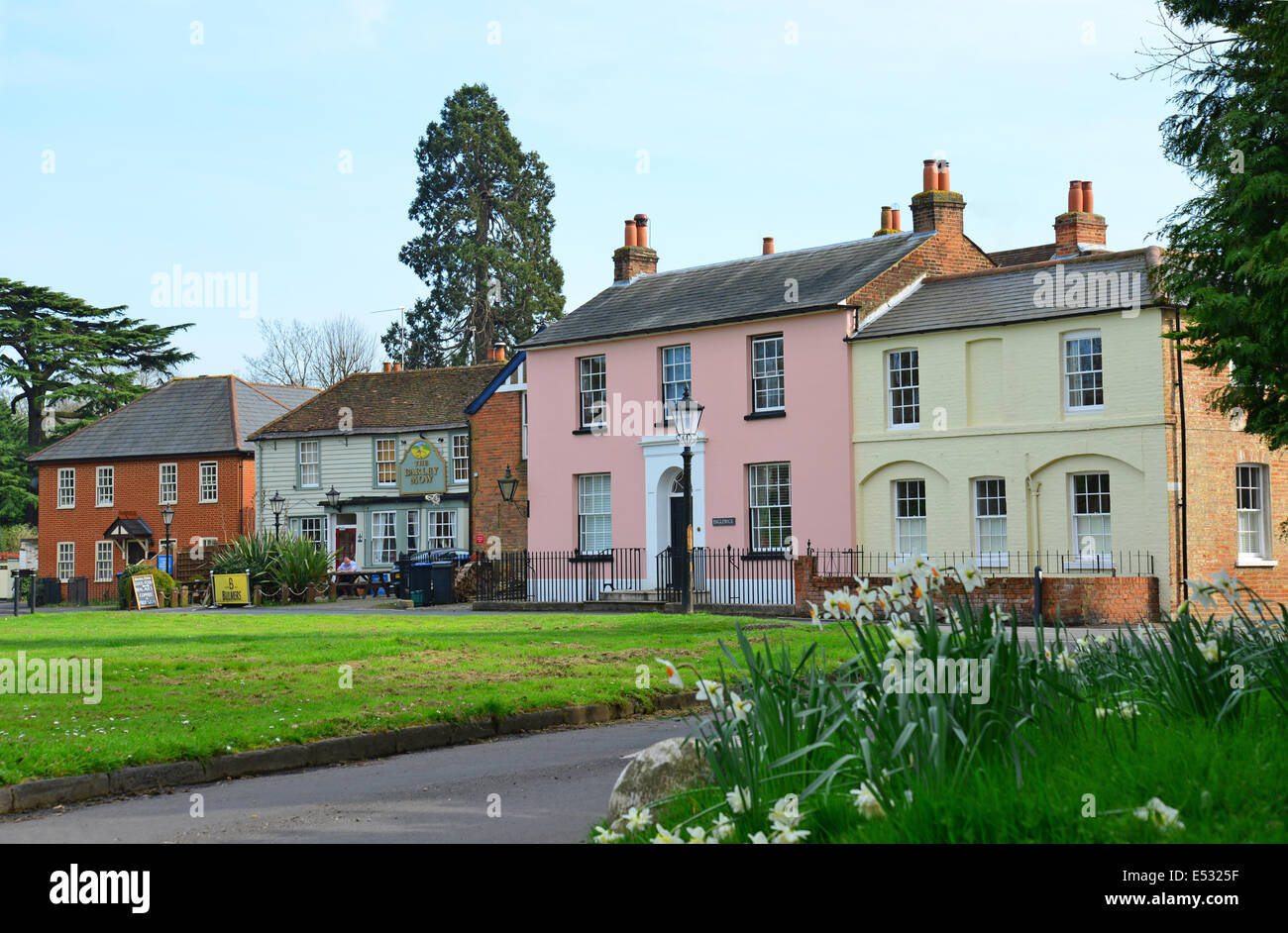 The period houses englefield green surrey county village village hi-res ...