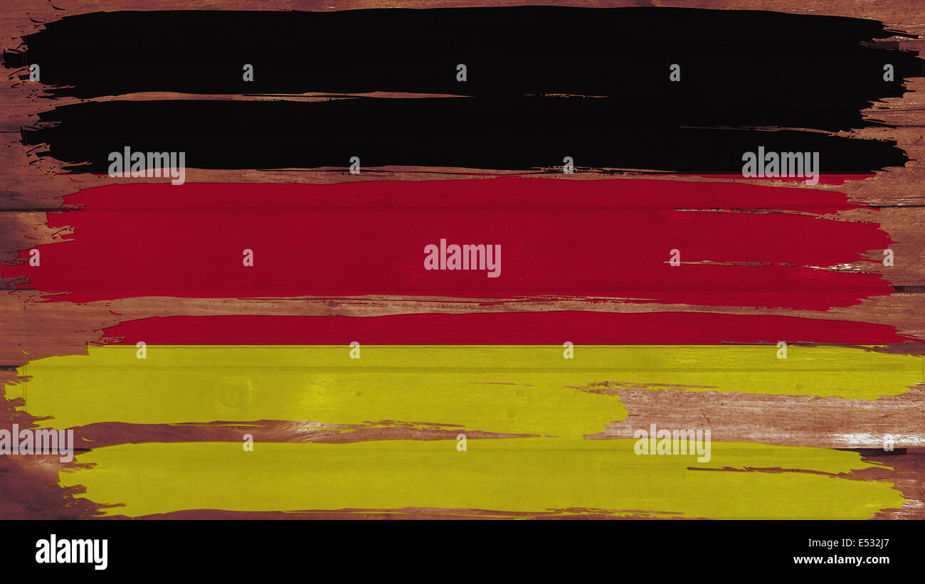 Germany Flag tinted horizontal on the wood texture Stock Photo - Alamy