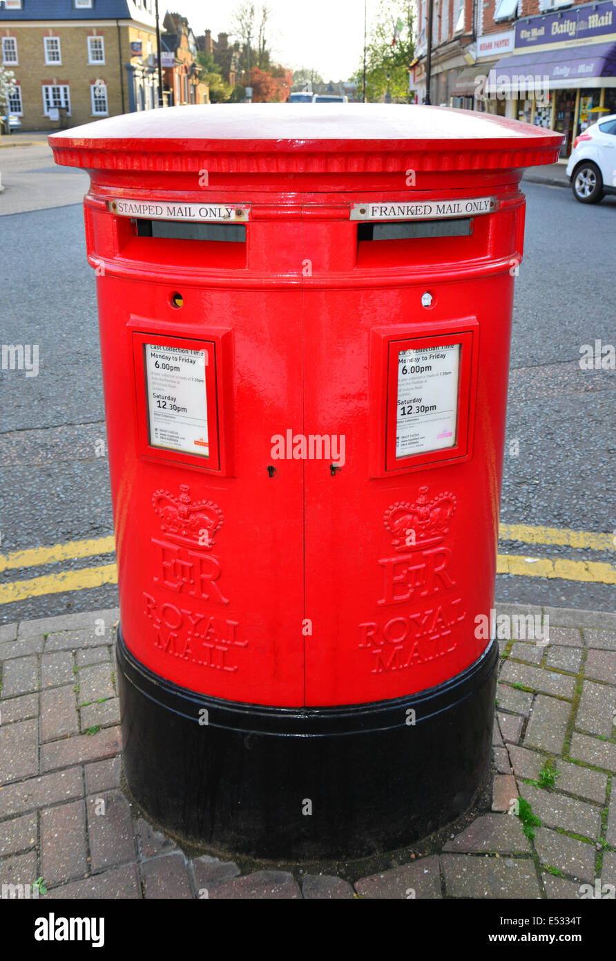 Royal Mail Type E pillar box, East Molesey, London Borough of Richmond ...