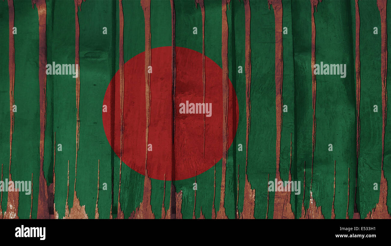 Bangladesh Flag tinted vertical on the wood texture Stock Photo - Alamy