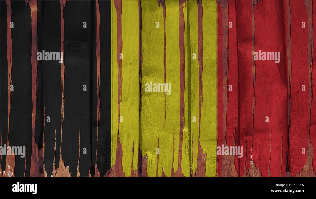 Belgium Flag tinted on the wood texture Stock Photo - Alamy