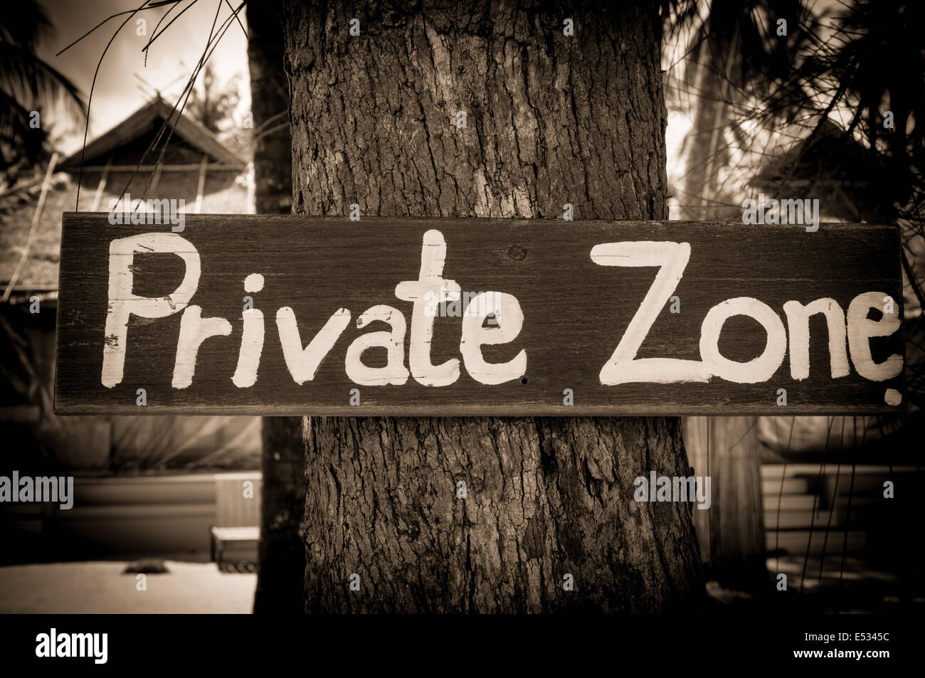 Private zone sign standing private hi-res stock photography and images ...