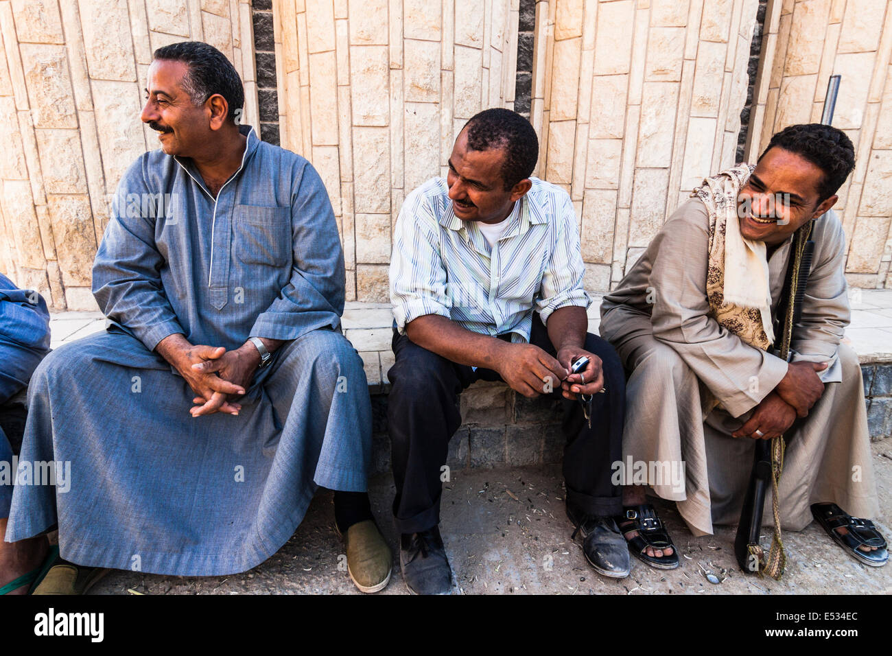 Coptic men. Deir El-Adra, Near Minya, Egypt Stock Photo - Alamy