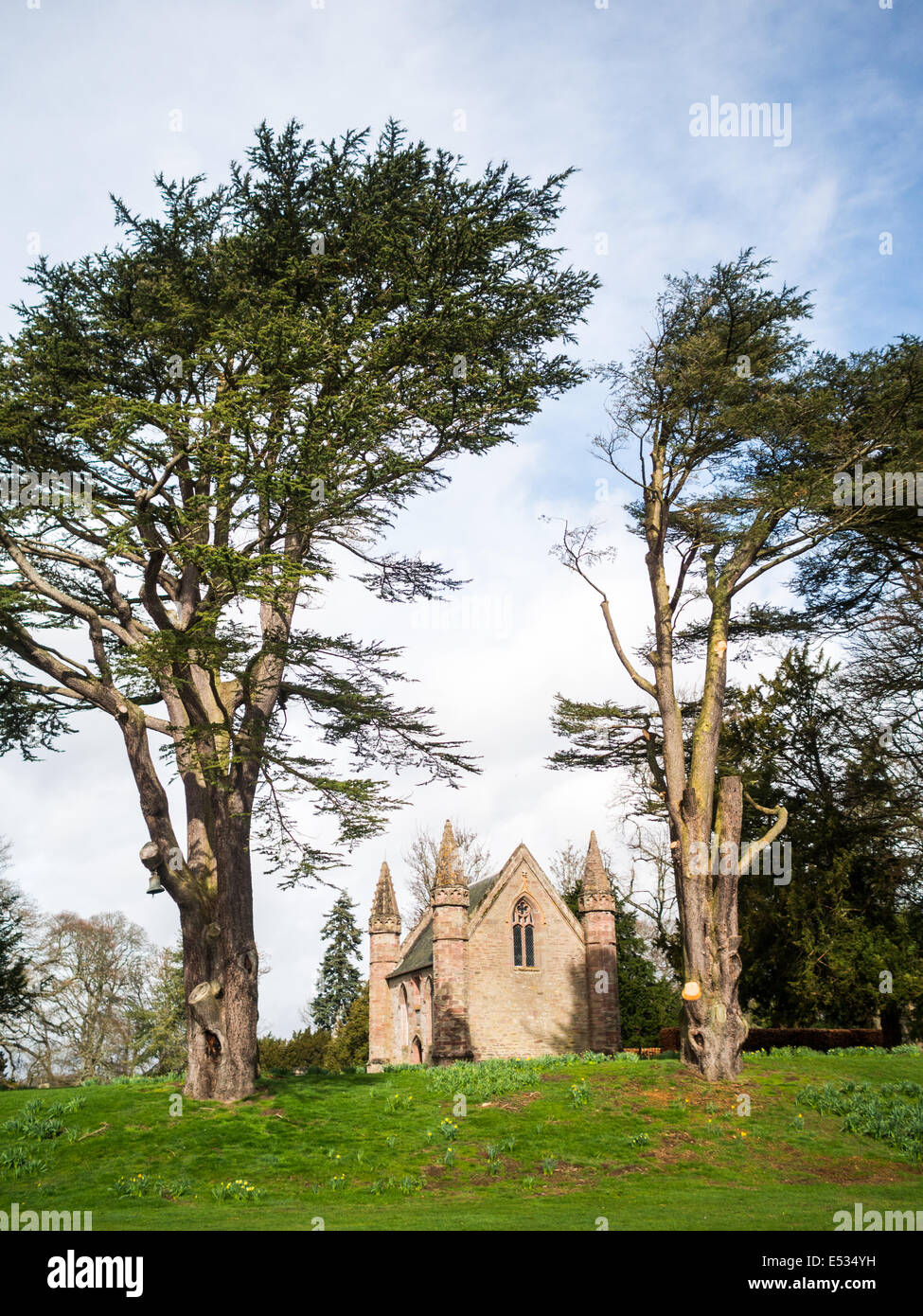 Moot Hill chapel in Scone Palace grounds Stock Photo - Alamy