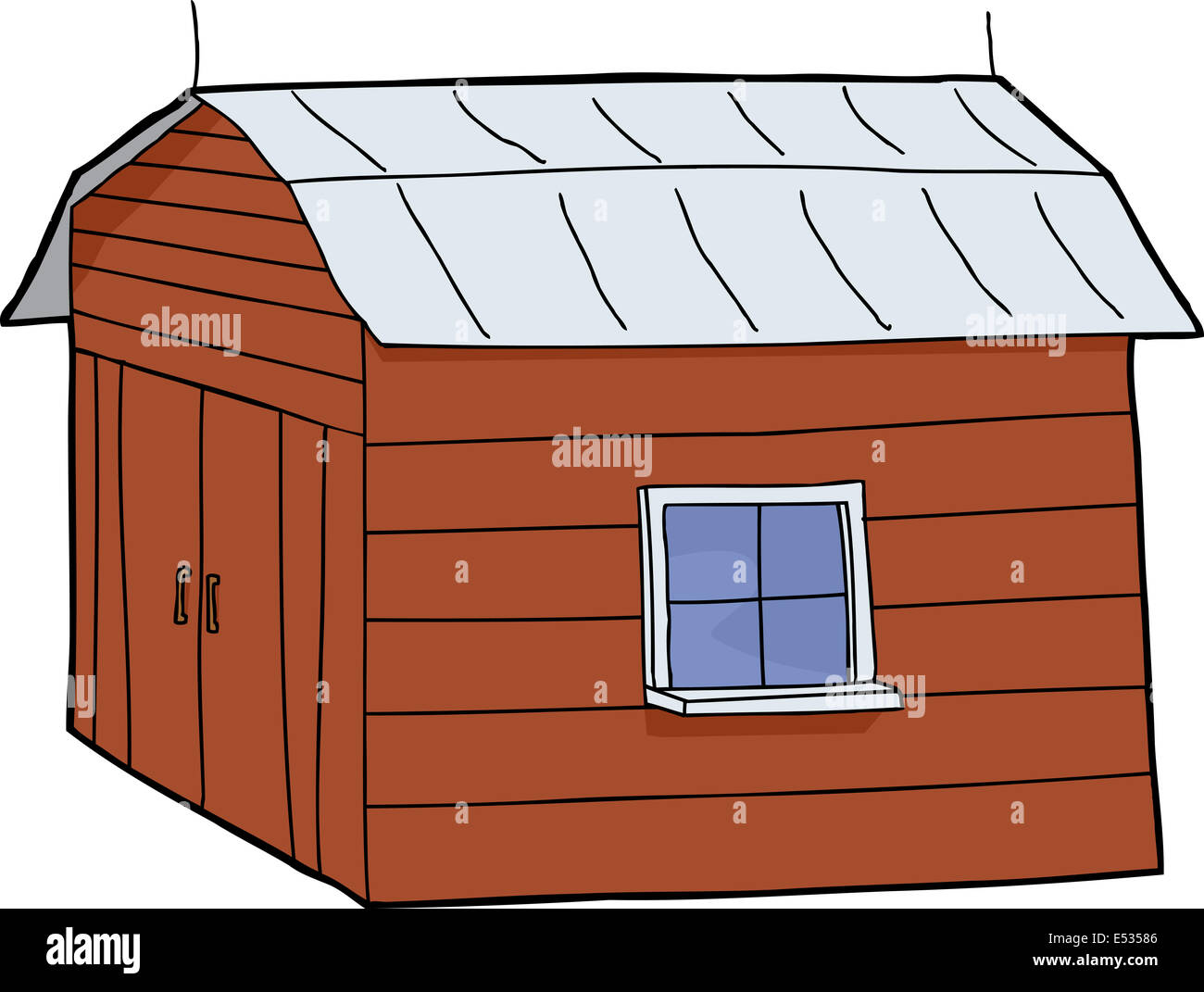Cartoon red barn hi-res stock photography and images - Alamy