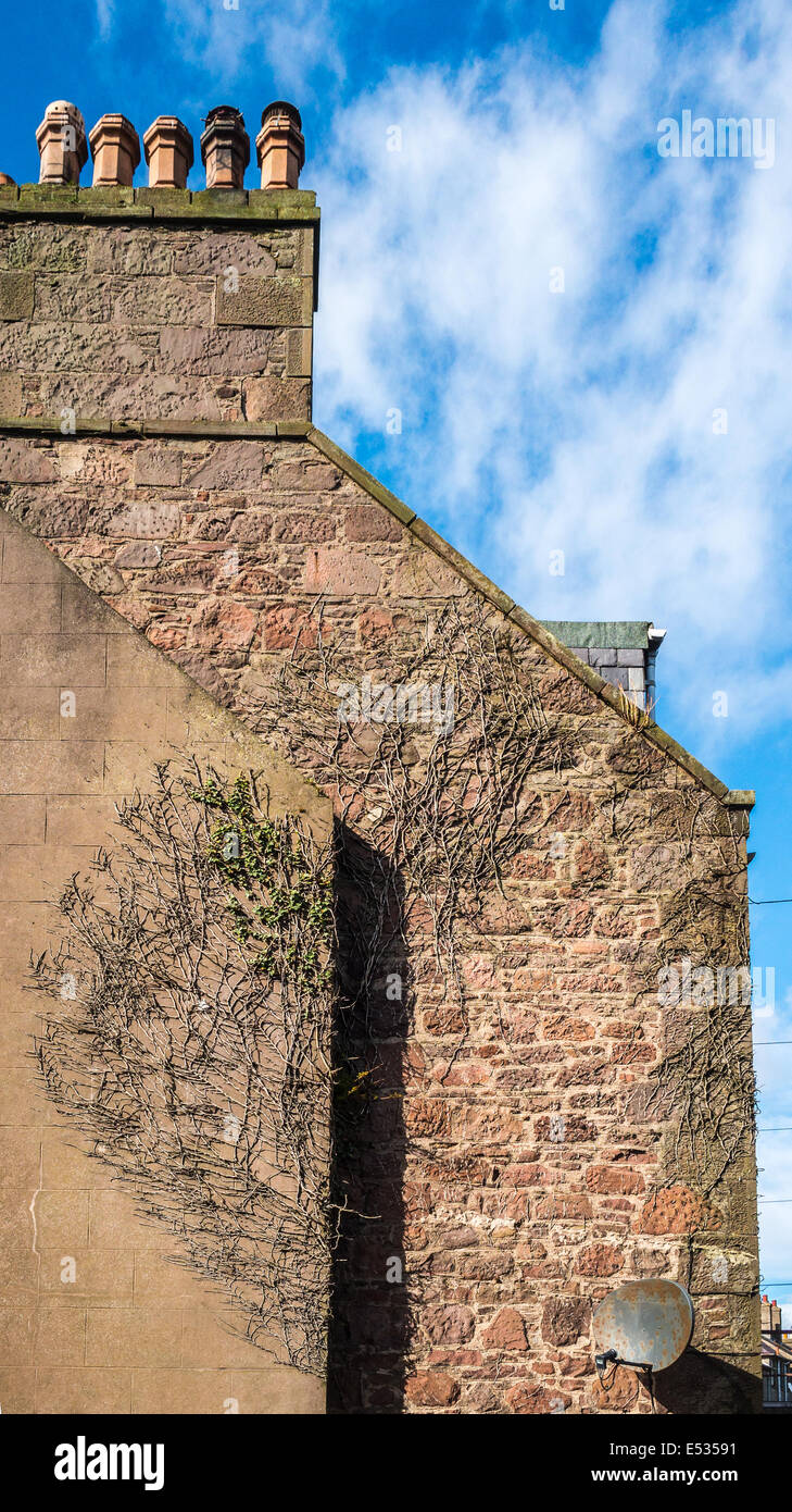 Stonehaven building side wall Stock Photo - Alamy