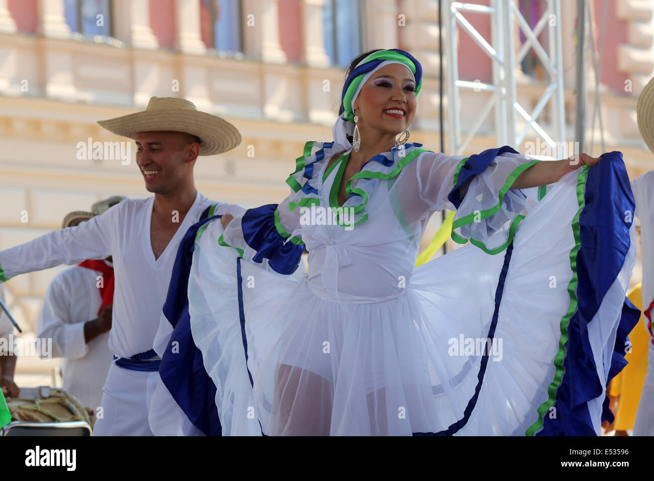 Folk groups Colombia Folklore Foundation from Santiago de Cali, during ...