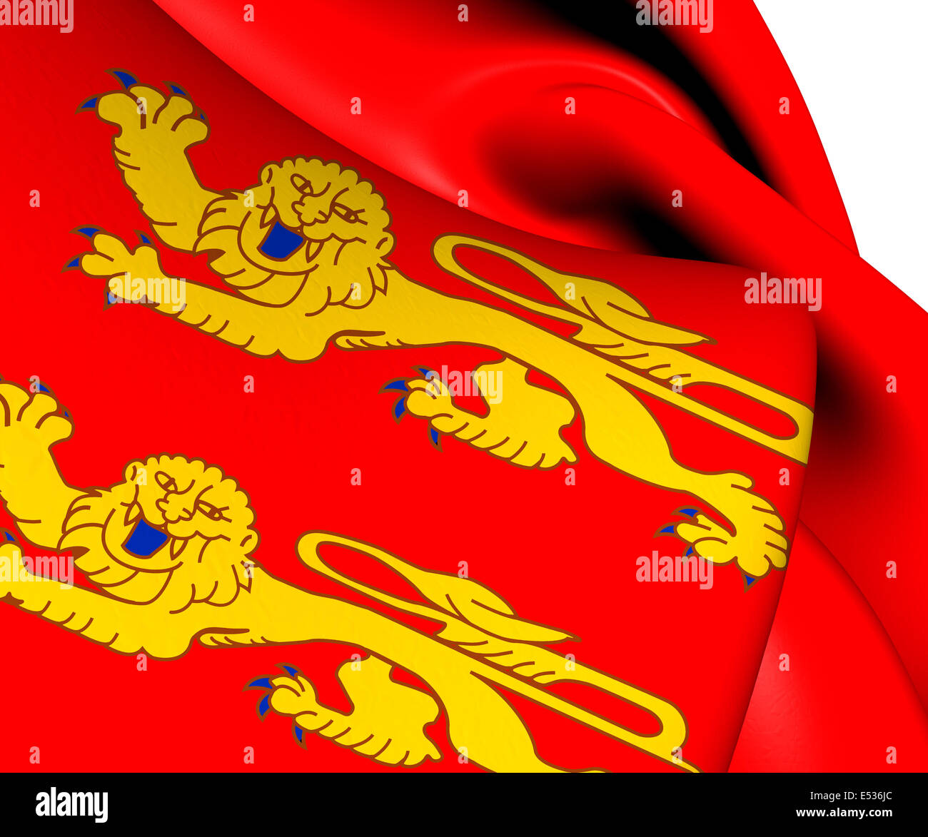 Flag of Lower Normandy, France. Close Up Stock Photo - Alamy