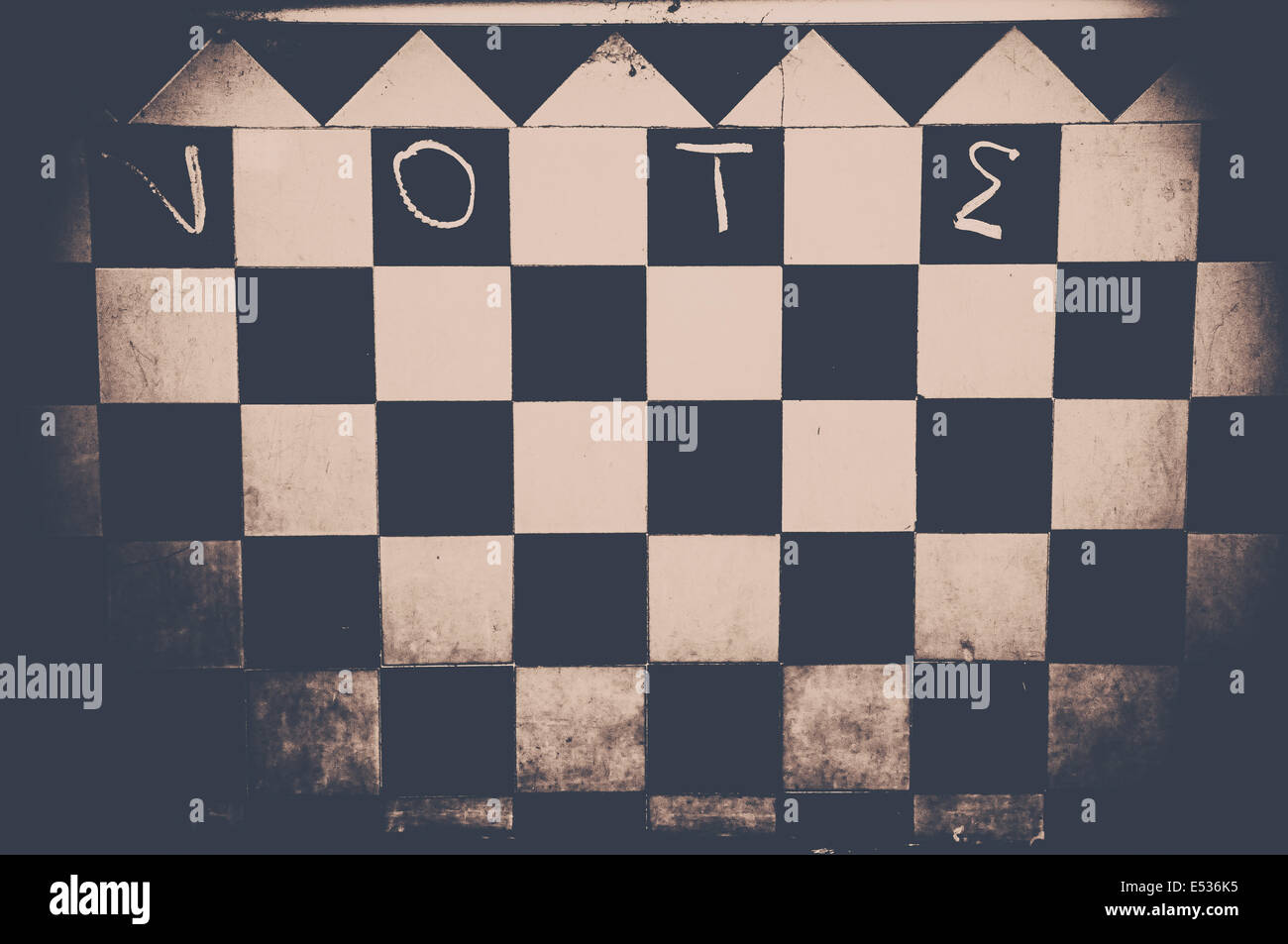 The word vote scribbled on a tile pattern in a subway Stock Photo - Alamy