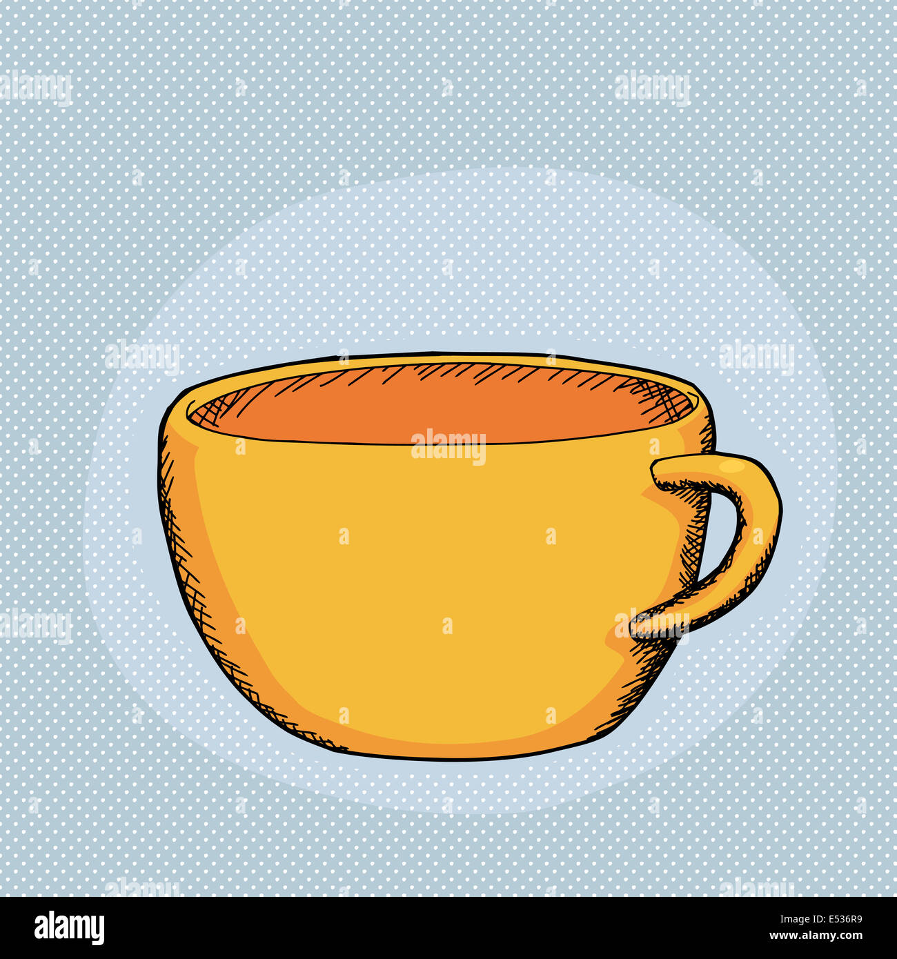 Hand drawn cartoon of drinking cup Stock Photo - Alamy