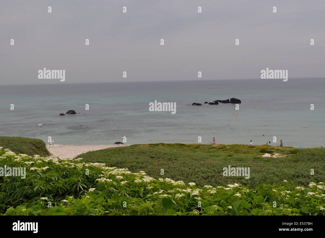 Shiokaze Cobalt blue beach,Tsunoshima,Shimonoseki,Yamaguchi,Japan Stock ...