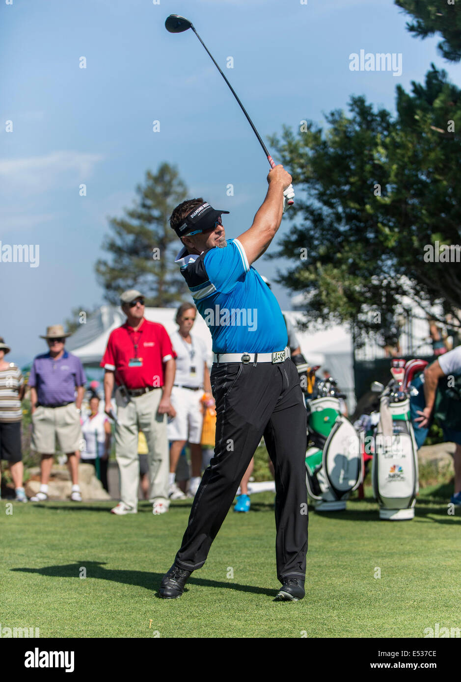 Stateline, Nevada, USA. 18th July, 2014. Former MLB player KEVIN MILLAR ...