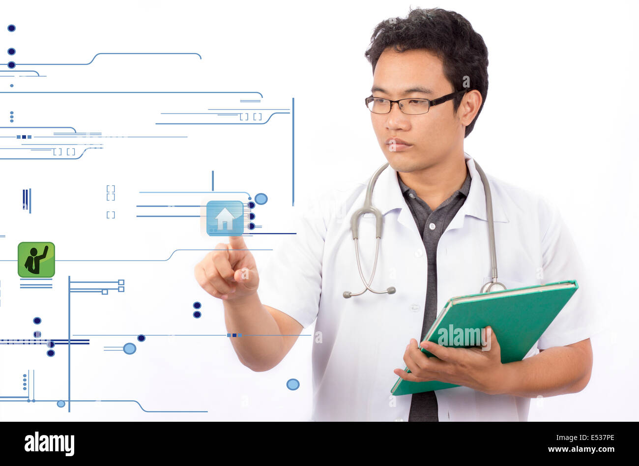 Medicine doctor hand working Stock Photo - Alamy