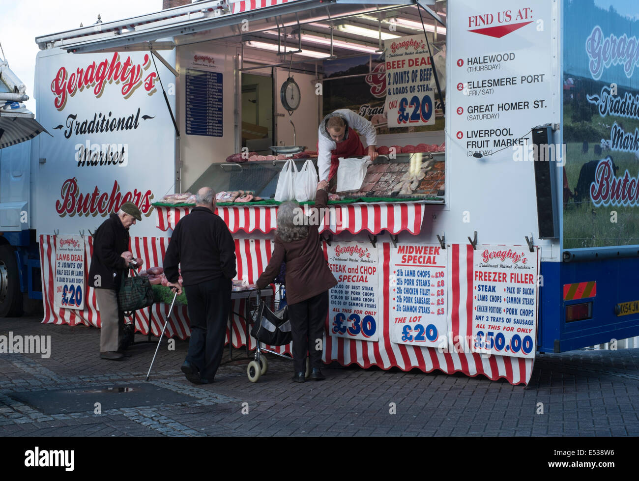 Angel Place market in Worcester Stock Photo - Alamy