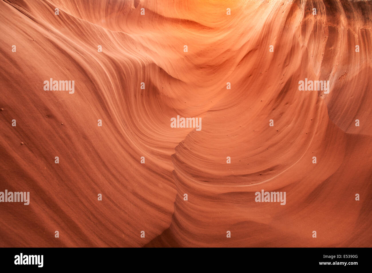 Interior of Antelope Canyon, woderful orange waves made of stone Stock ...