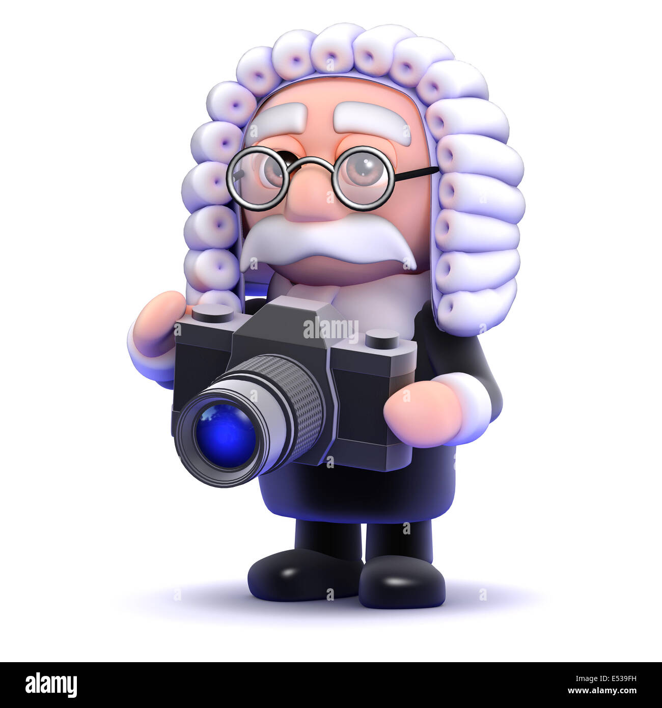 3d render of a judge with a camera Stock Photo - Alamy