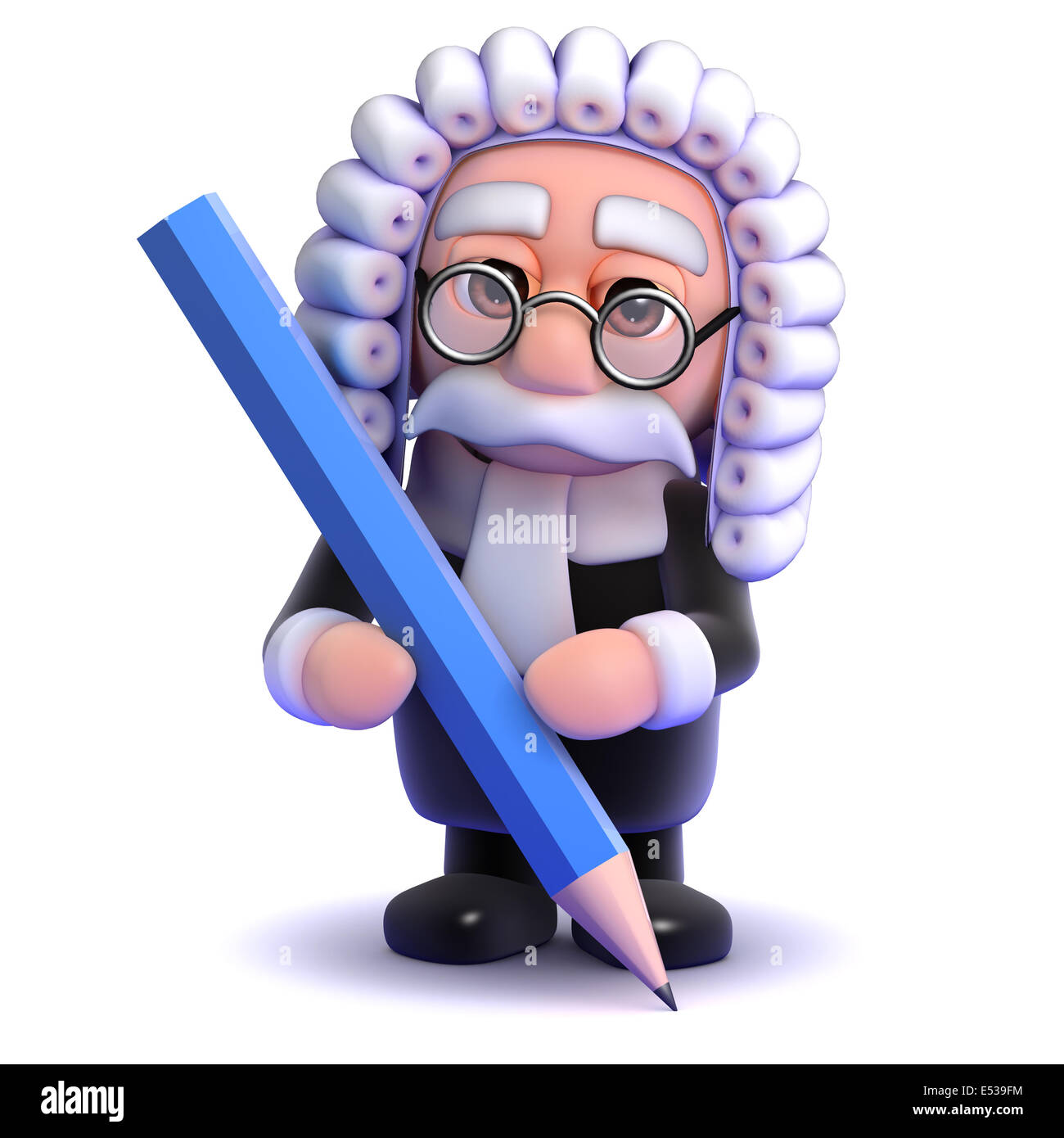 3d render of a judge writing with a pencil Stock Photo - Alamy