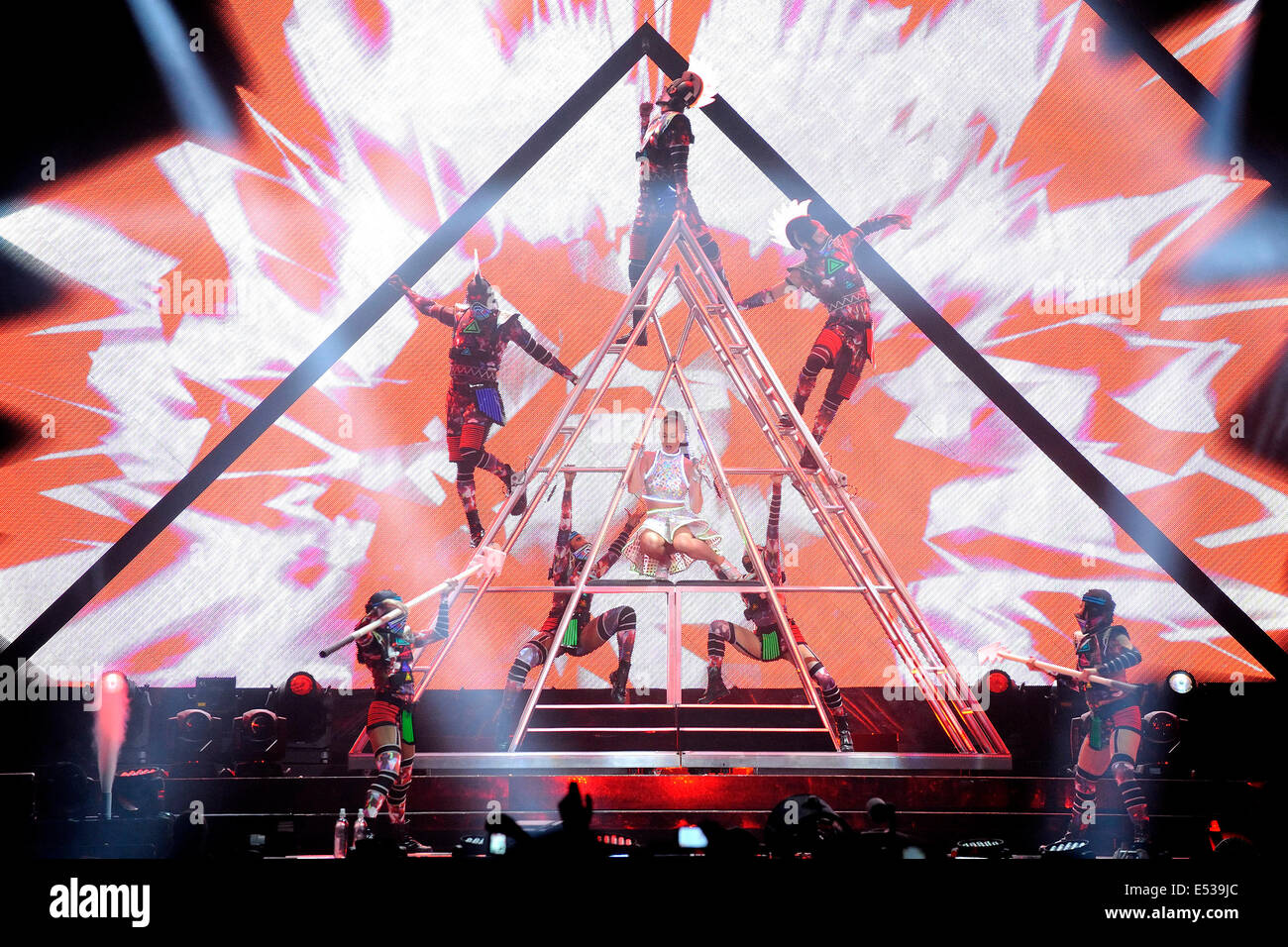 Toronto, Canada. 18th July 2014. KATY PERRY performs at the Air Canada ...