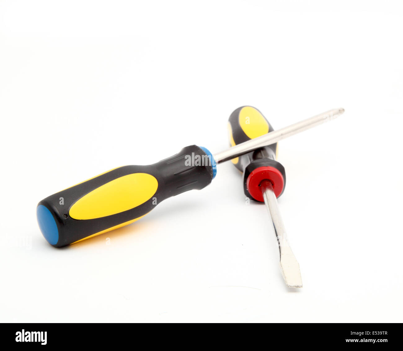 Two screwdrivers isolated on white background Stock Photo - Alamy