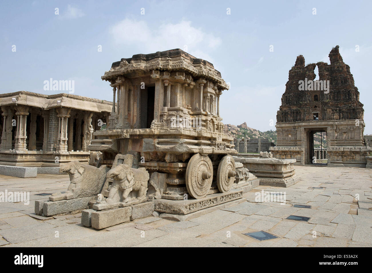 Vittala Temple. Stone chariot or ratha. Hampi Monuments, Karnataka ...