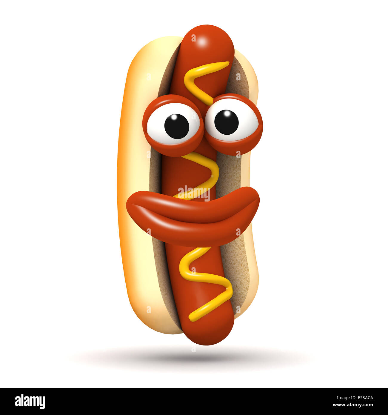 3d render of a happy hot dog Stock Photo - Alamy