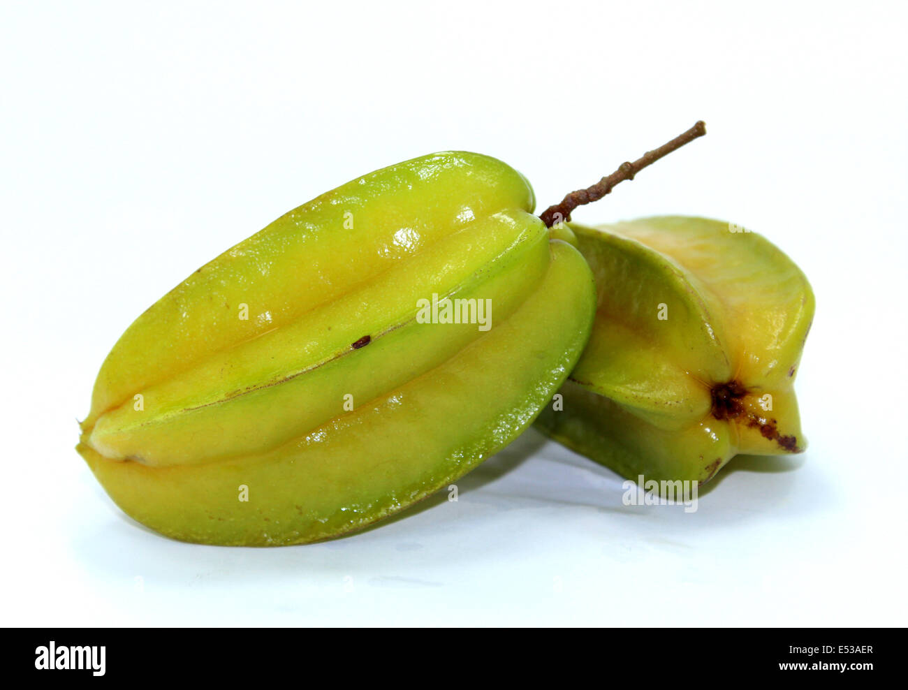 Star fruit and Star apple fruit food Stock Photo - Alamy